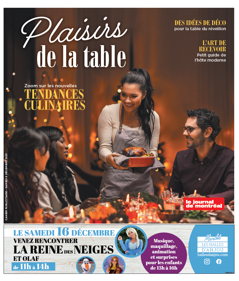 Plaisirs de la table | Le Journal de Montréal | Je Magazine